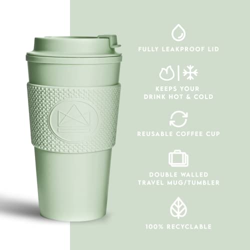 Neon Kactus Double Wall Reusable Coffee Cups 16oz (Friday Feeling)