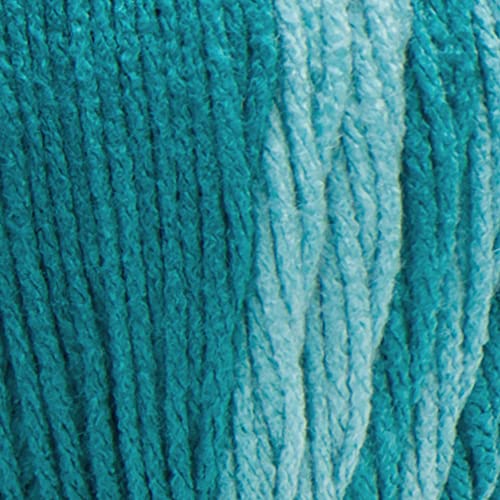 Red Heart Super Saver Jumbo Deep Teal Ombre Yarn - 2 Pack of 283g/10oz - Acrylic - 4 Medium (Worsted) - 482 Yards - Knitting/Crochet