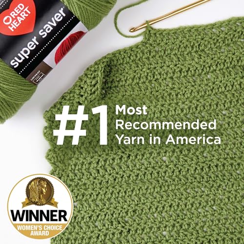 Red Heart Super Saver Lemon Yarn - 3 Pack of 198g/7oz - Acrylic - 4 Medium (Worsted) - 364 Yards - Knitting/Crochet