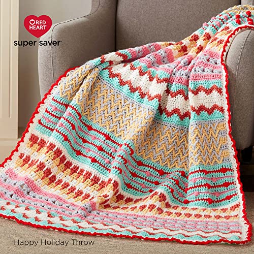 Red Heart Super Saver Lemon Yarn - 3 Pack of 198g/7oz - Acrylic - 4 Medium (Worsted) - 364 Yards - Knitting/Crochet