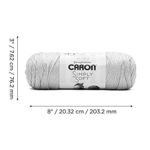 Caron Simply Soft Lavender Blue Yarn - 3 Pack of 170g/6oz - Acrylic - 4 Medium (Worsted) - 315 Yards - Knitting/Crochet