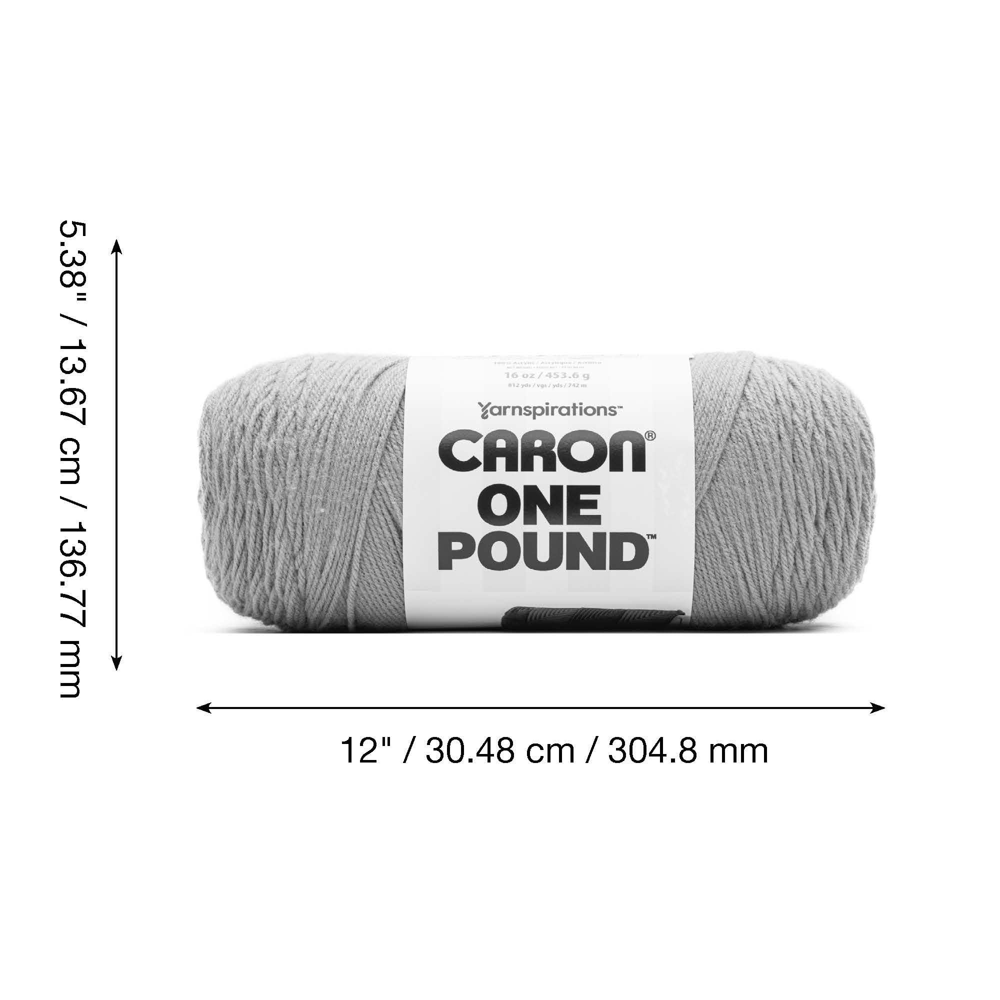 Caron One Pound Black Yarn - 2 Pack of 454g/16oz - Acrylic - 4 Medium (Worsted) - 812 Yards - Knitting/Crochet