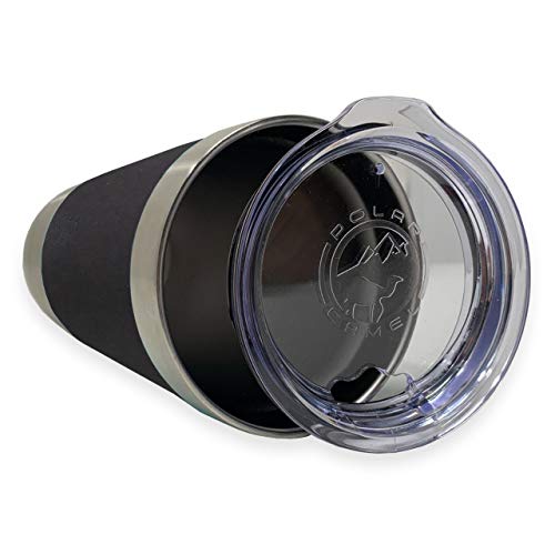 LaserGram 20oz Vacuum Insulated Tumbler Mug, Pedicure, Personalized Engraving Included (Silicone Grip, Black)