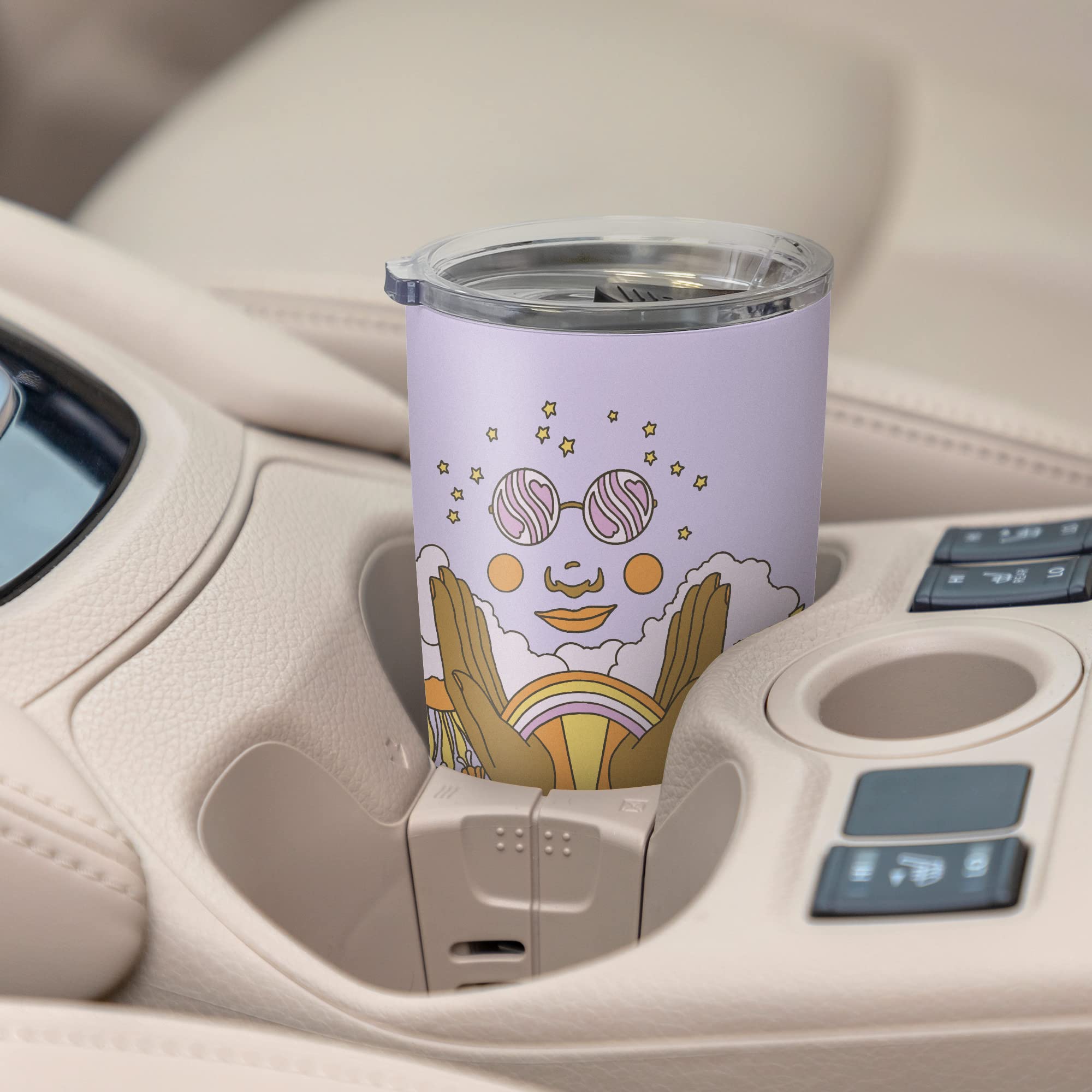Studio Oh! Insulated Stainless-Steel Tumbler - Double-Walled 17-Ounce Travel Cup - Vacuum Seal Keeps Liquids Hot or Cold for Hours - Fits Standard Size Cup Holders - Dreamweaver
