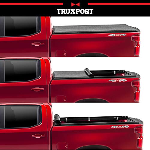 TruXedo TruXport Soft Roll Up Truck Bed Tonneau Cover | 247101 | Fits 1993 - 2008 Ford Ranger Flareside/Splash 6' Bed (72") , Black
