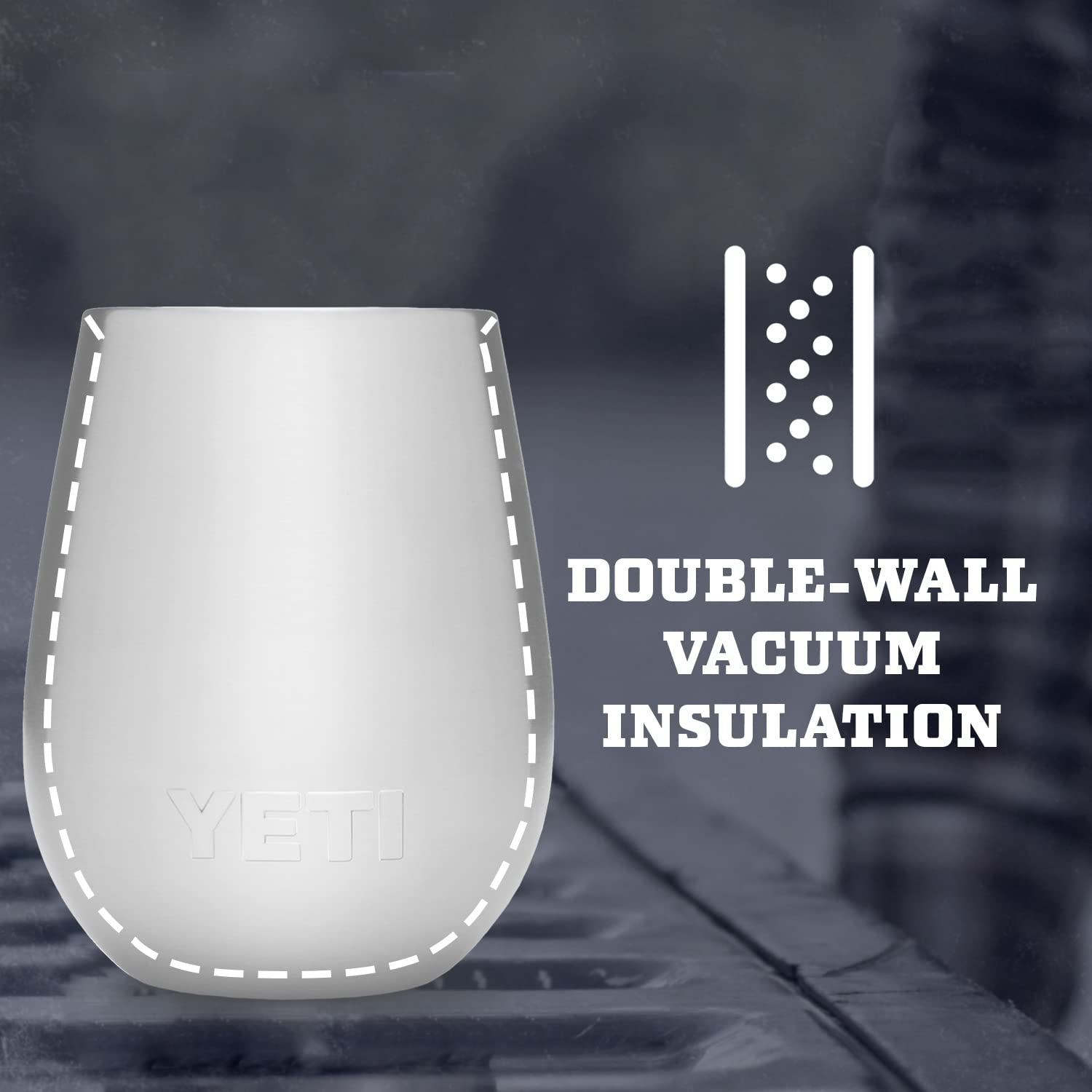 YETI Stainless Steel Rambler Wine Drinking_Cup, Vacuum Insulated, with MagSlider Lid, 10 Ounces, Alpine Yellow