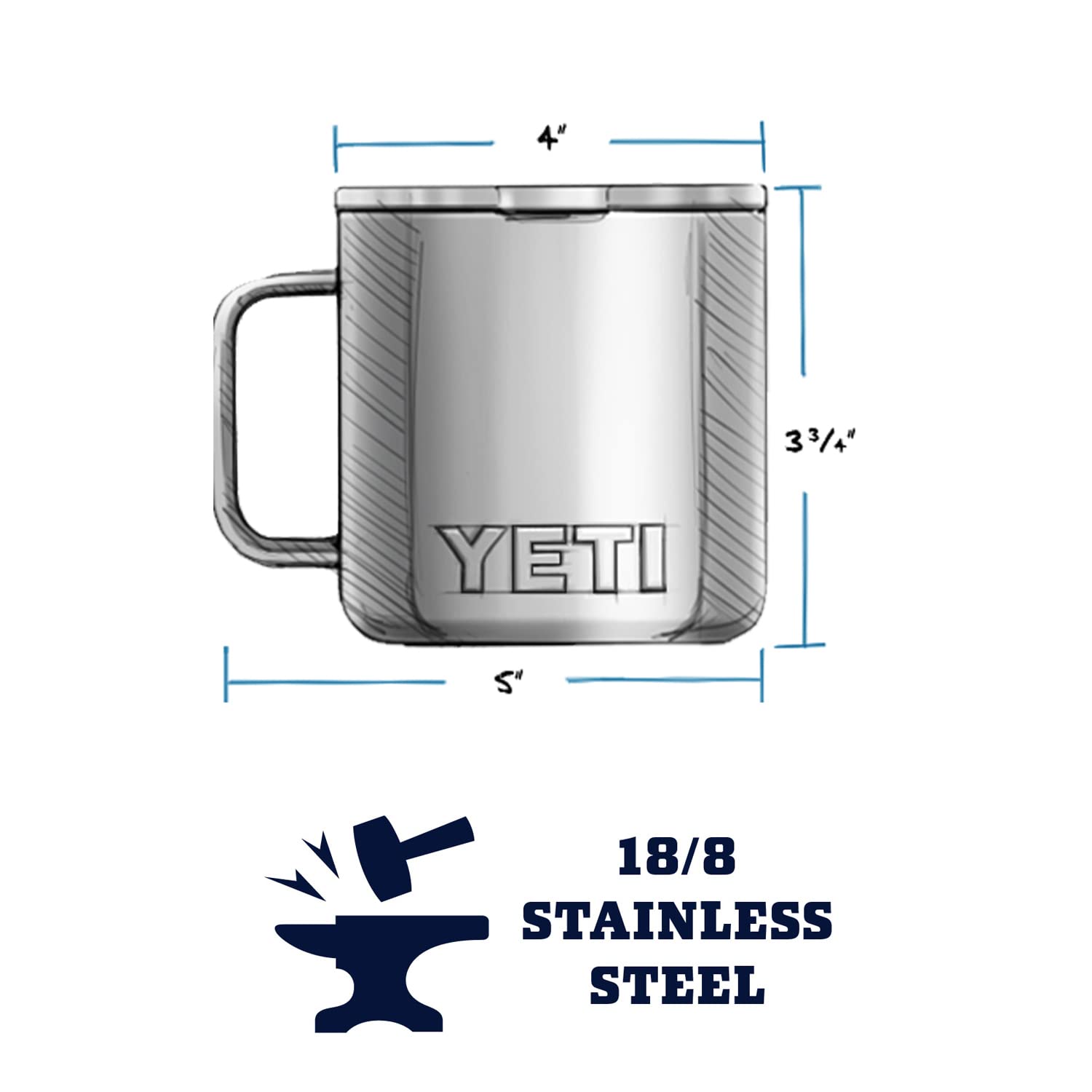 YETI Stainless Steel Rambler Drinking_Cup, Vacuum Insulated, with MagSlider Lid, 14 Ounces, Bimini Pink