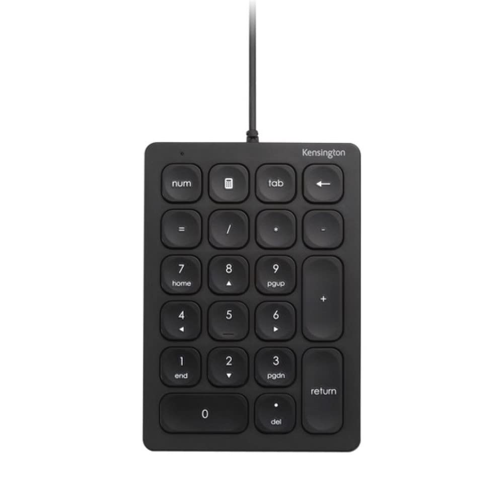 Kensington Wired Numeric Keypad with Plug & Play USB Connection, 21-Key Numpad with 4 Shortcut Keys for PC, Laptops and Other Devices (K79820WW)