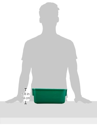 School Smart Tote Tray, 12 x 8 x 5 in, Green