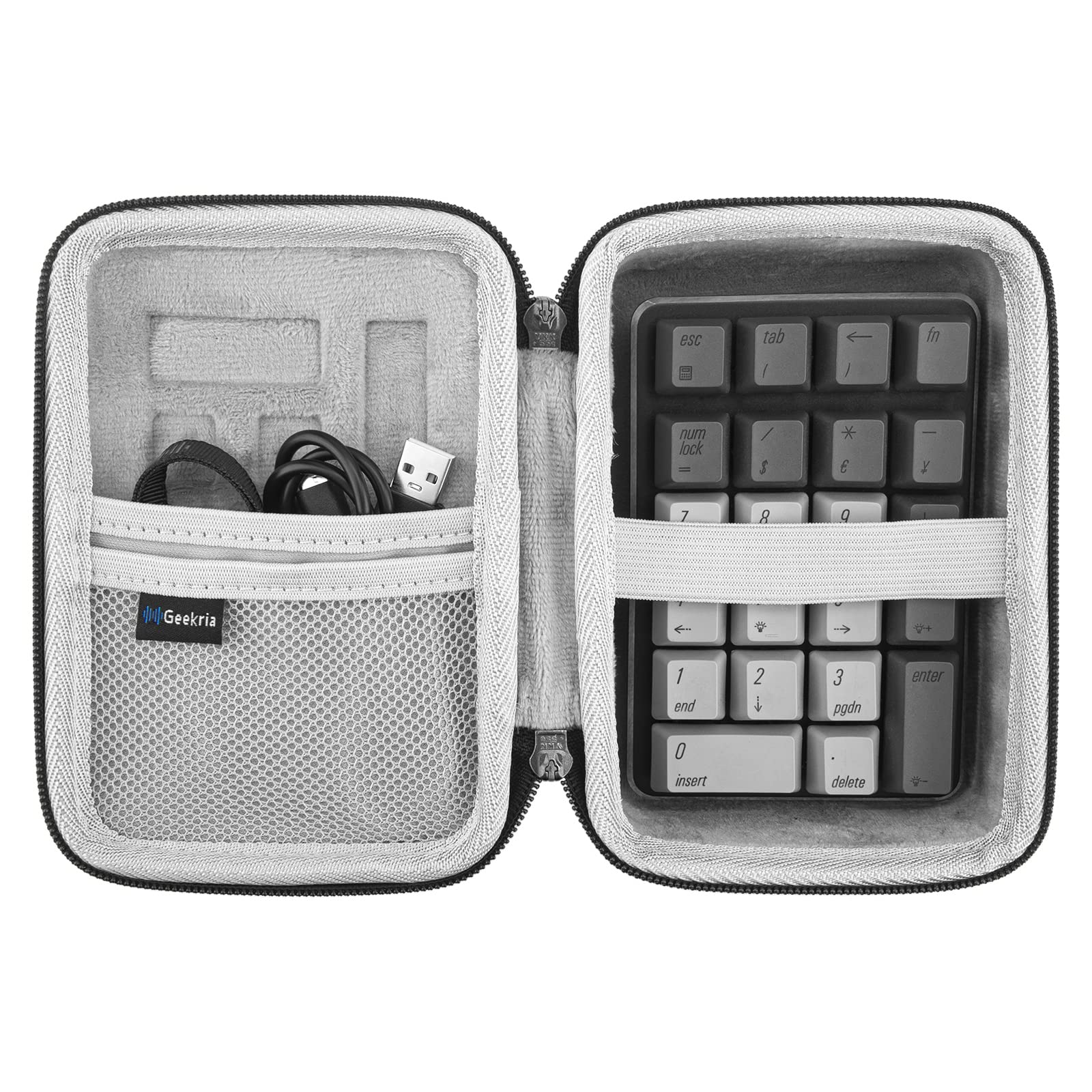 Geekria Numeric Keypad Case, Portable Number Pad Travel Case for 18-23 Keys Mechanical Numpad, Compatible with Motospeed Macro Mechanical Numeric Keypad, Qisan Mechanical Numeric Keypad