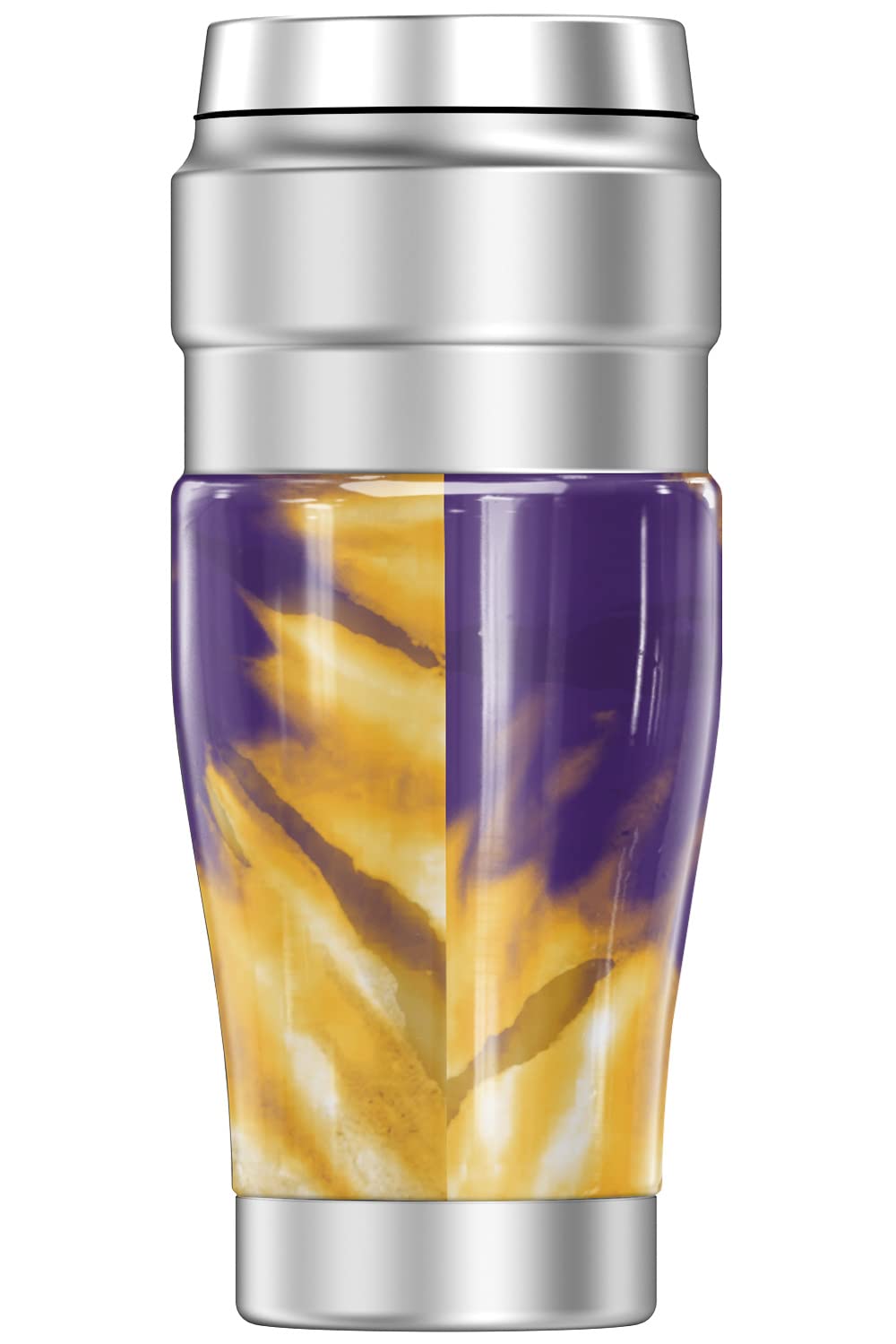 THERMOS LSU OFFICIAL Tie-Dye STAINLESS KING Stainless Steel Travel Tumbler, Vacuum insulated & Double Wall, 16oz