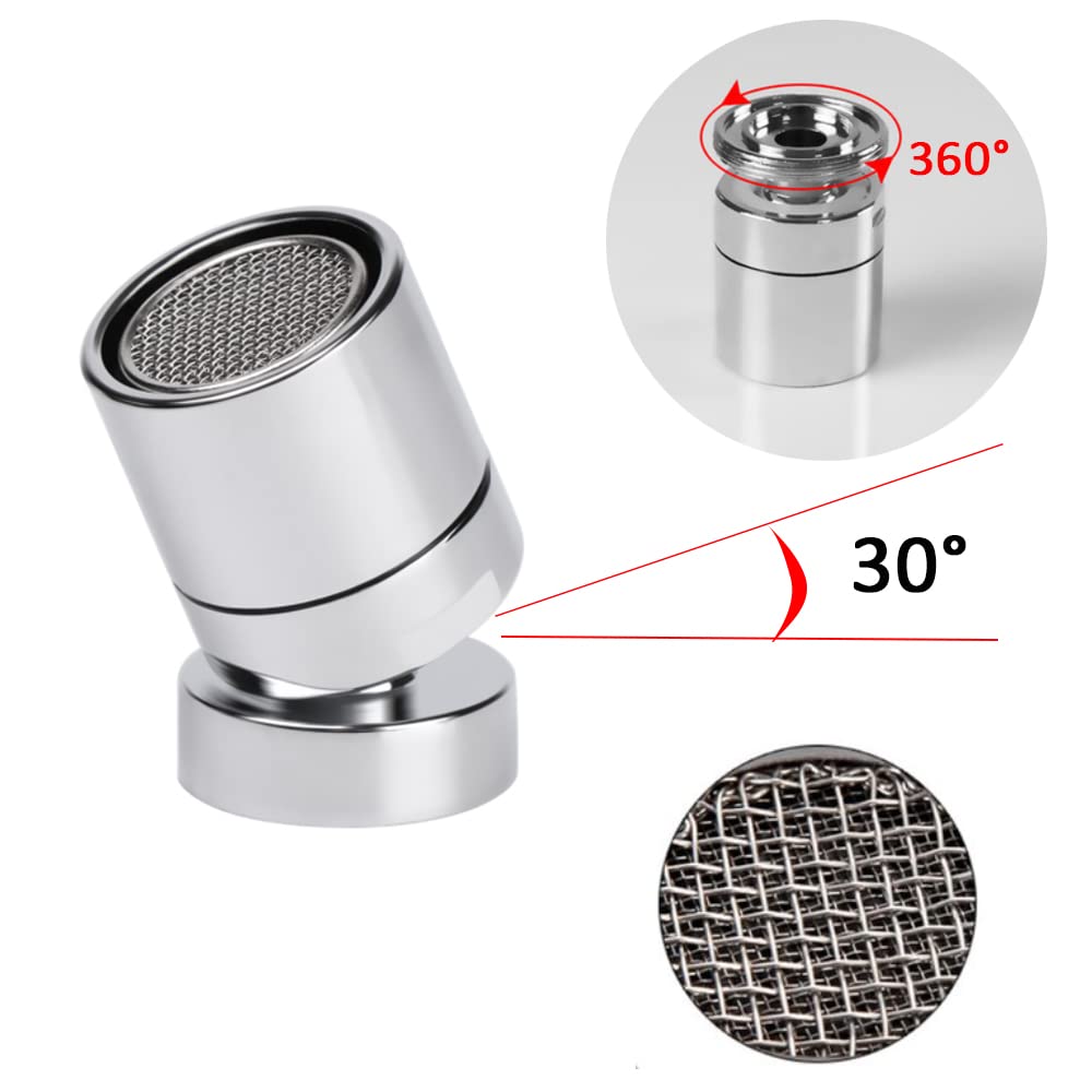 360 degree Swivel Faucet Aerator Filter Adapter for Kitchen Sink Tap Head Faucet Nozzle Adapters Replacement Part (Female 16mm)