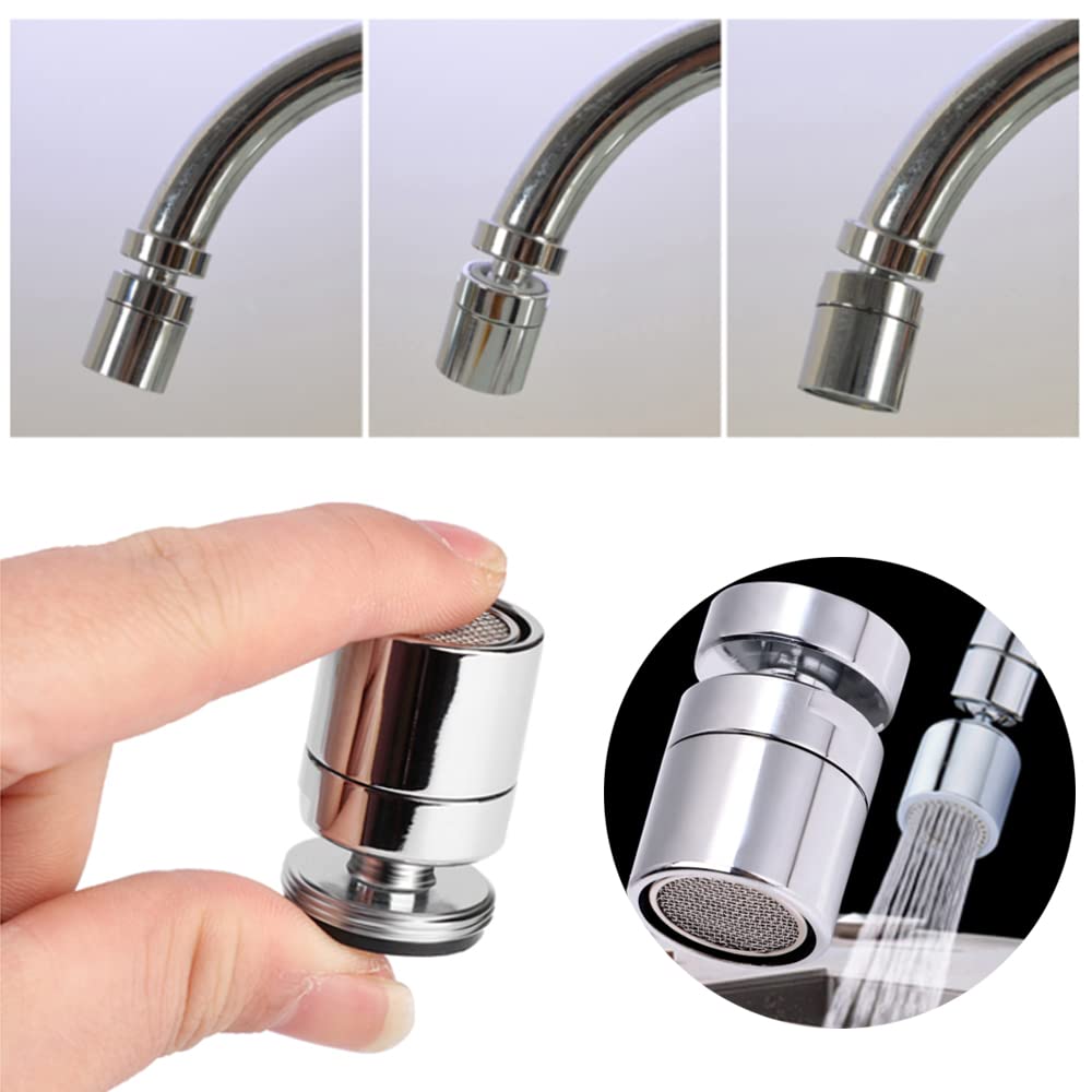 360 degree Swivel Faucet Aerator Filter Adapter for Kitchen Sink Tap Head Faucet Nozzle Adapters Replacement Part (Female 16mm)