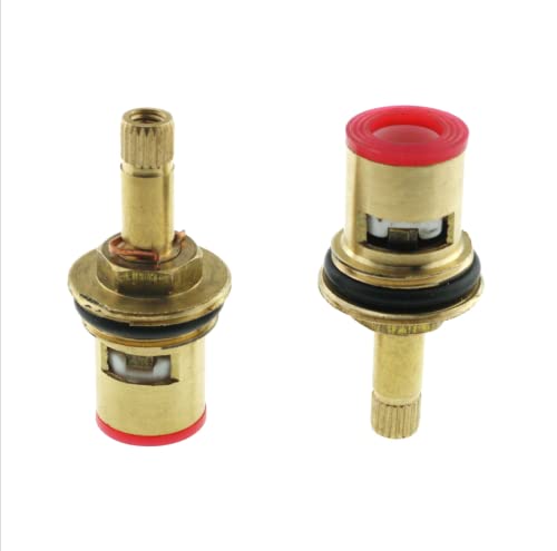 SJZBIN 2pcs Faucet Spool Faucet Valve 20 Teeth 1/2 inch Faucet Ceramic Cartridge Replace Part for Water Valve Stem