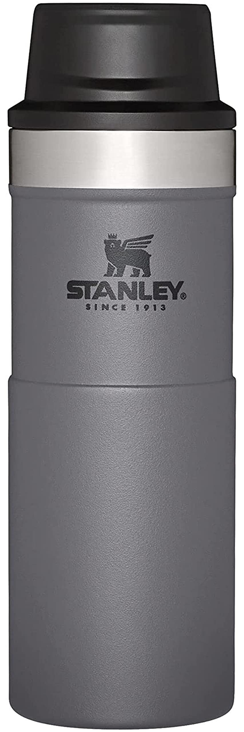 Stanley Classic Trigger Action Travel Mug āLeak Proof + Packable Hot & Cold Thermos ā Double Wall Vacuum Insulated Tumbler for Coffee, Tea & Drinks ,Charcoal, 16 OZ / 0.47 L