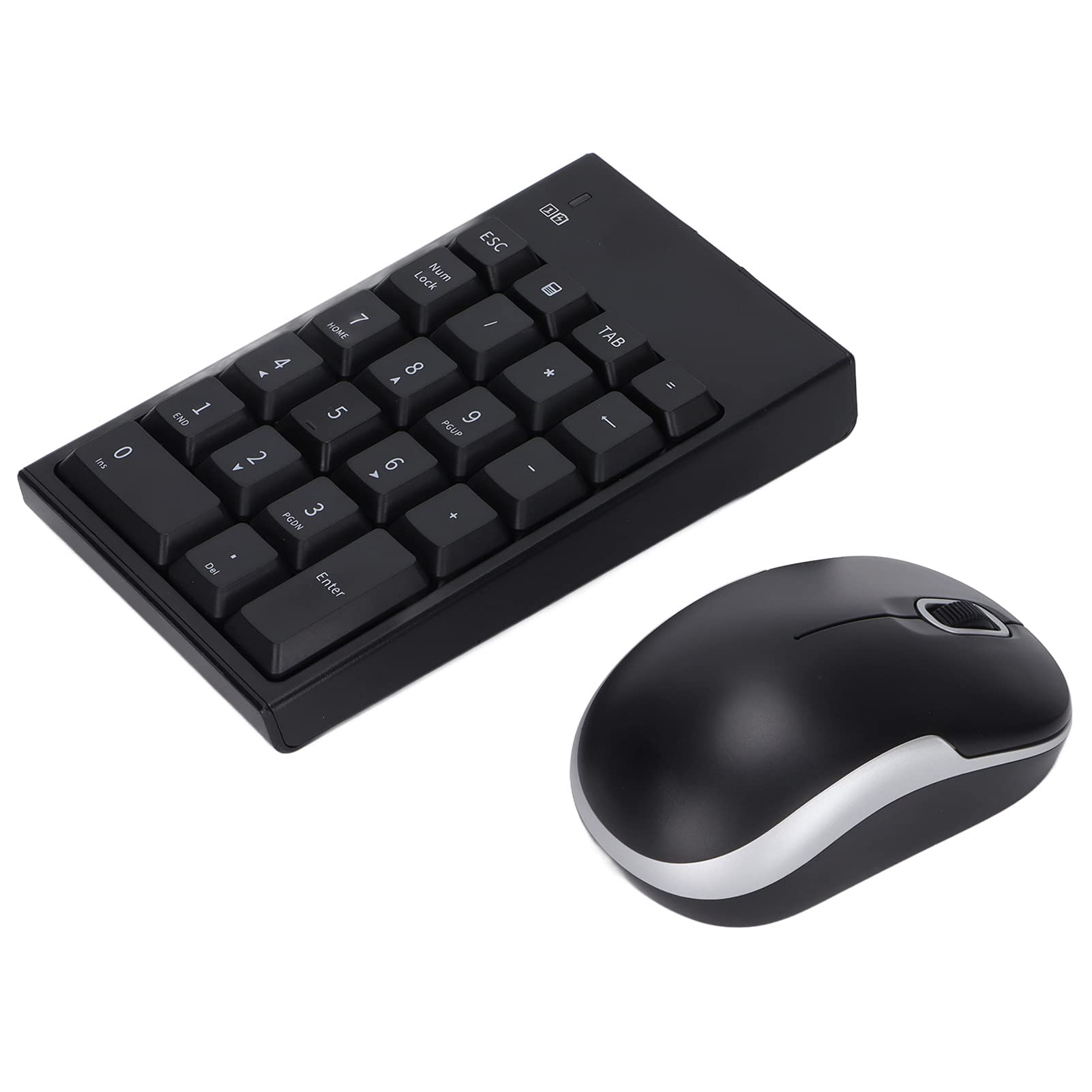 Number Pad 2.4GHz Wireless Number Keypad 1200DPI Sensitive Durable Number Pad Mouse Combo for Home Office Travel, USB Numeric Keypad