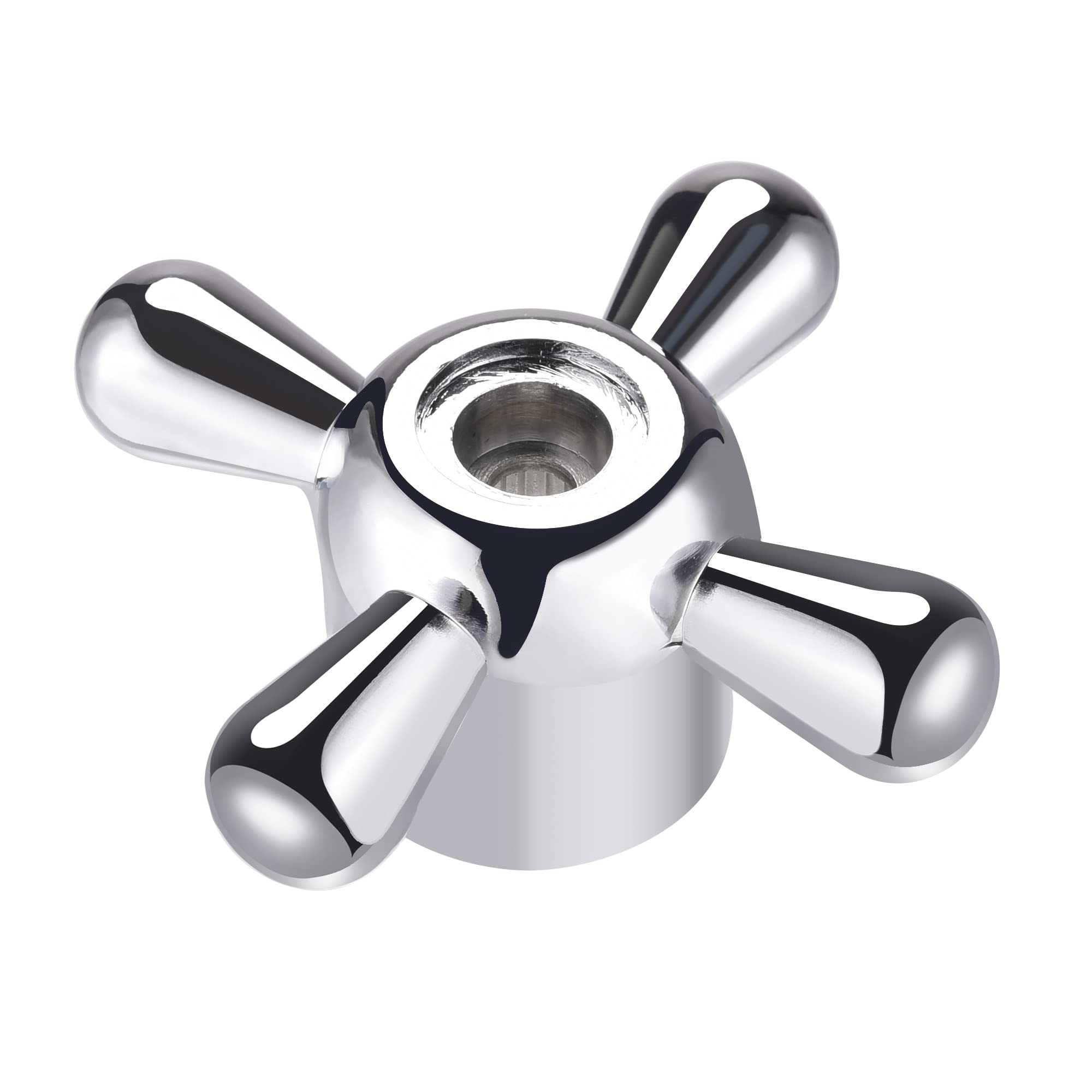 uxcell Faucet Knob Handle, Alloy Handle Replacement for 8.2mm Diameter with 20 Teeth Valve Core, 69 x 31 x 27mm 2pcs