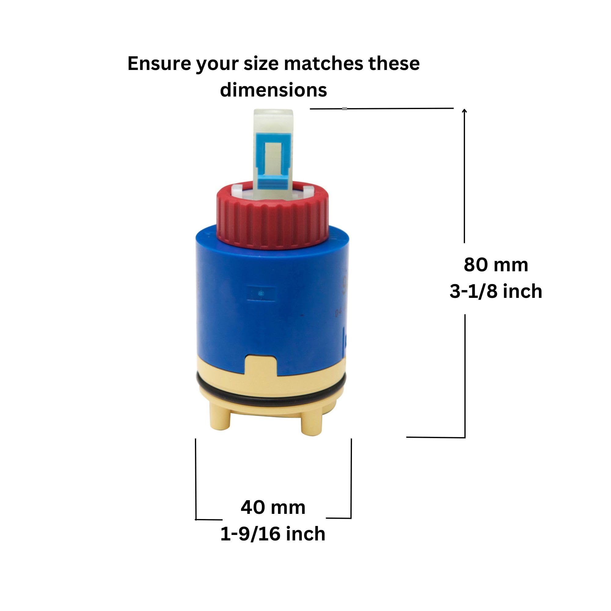 Belanger FC9AC010 Ceramic Plastic Faucet Cartridge - Replacement Cartridge with Single Lever Cartridge - Pressure Balance Cartridge Replacement Low Torque Structure Type - JH04BD Hain-Yo, 40mm
