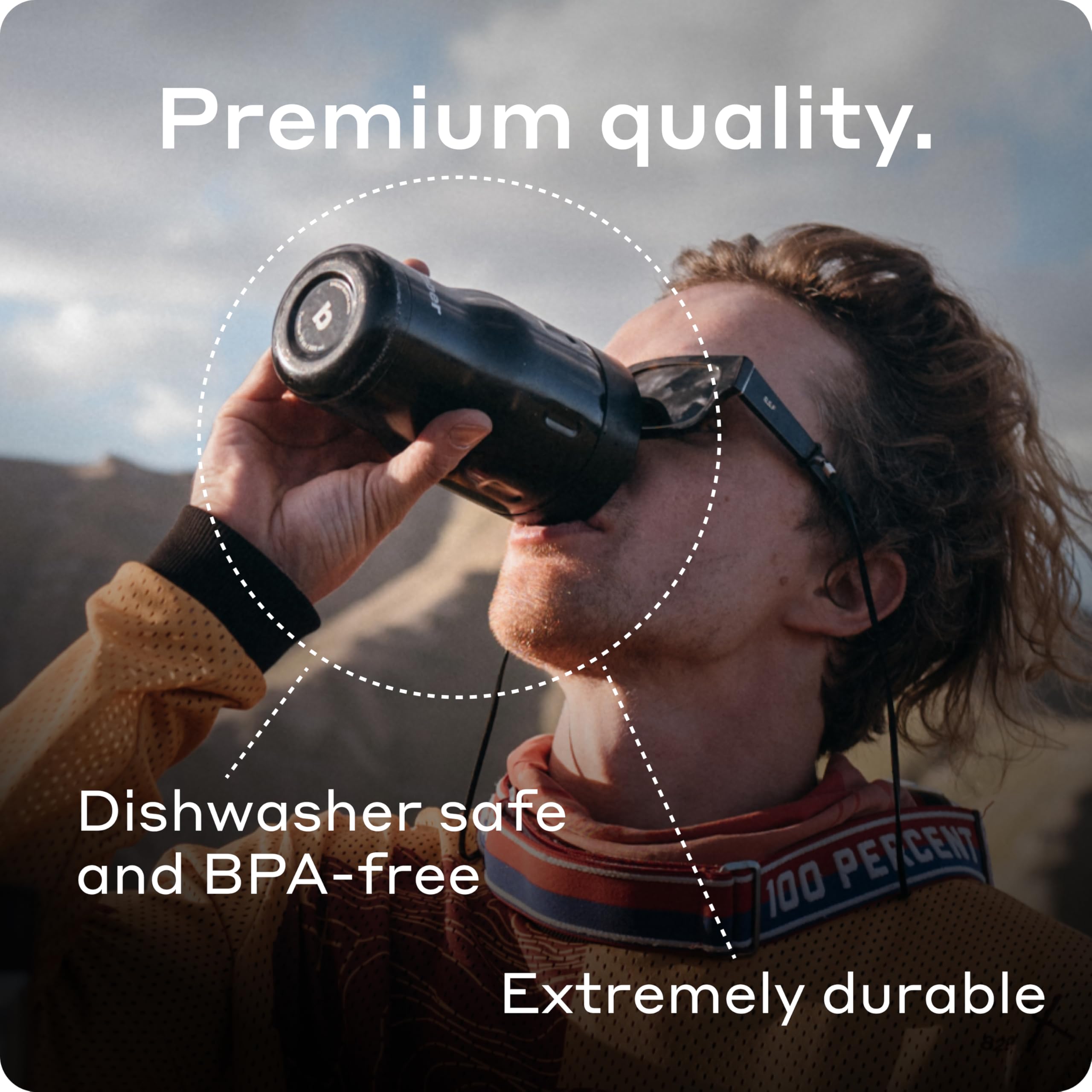 BOBBER - 12 OZ Vacuum Insulated Stainless Steel Portable Travel Coffee Mug With 100% Leakproof Locked Lid (Black Coffee)