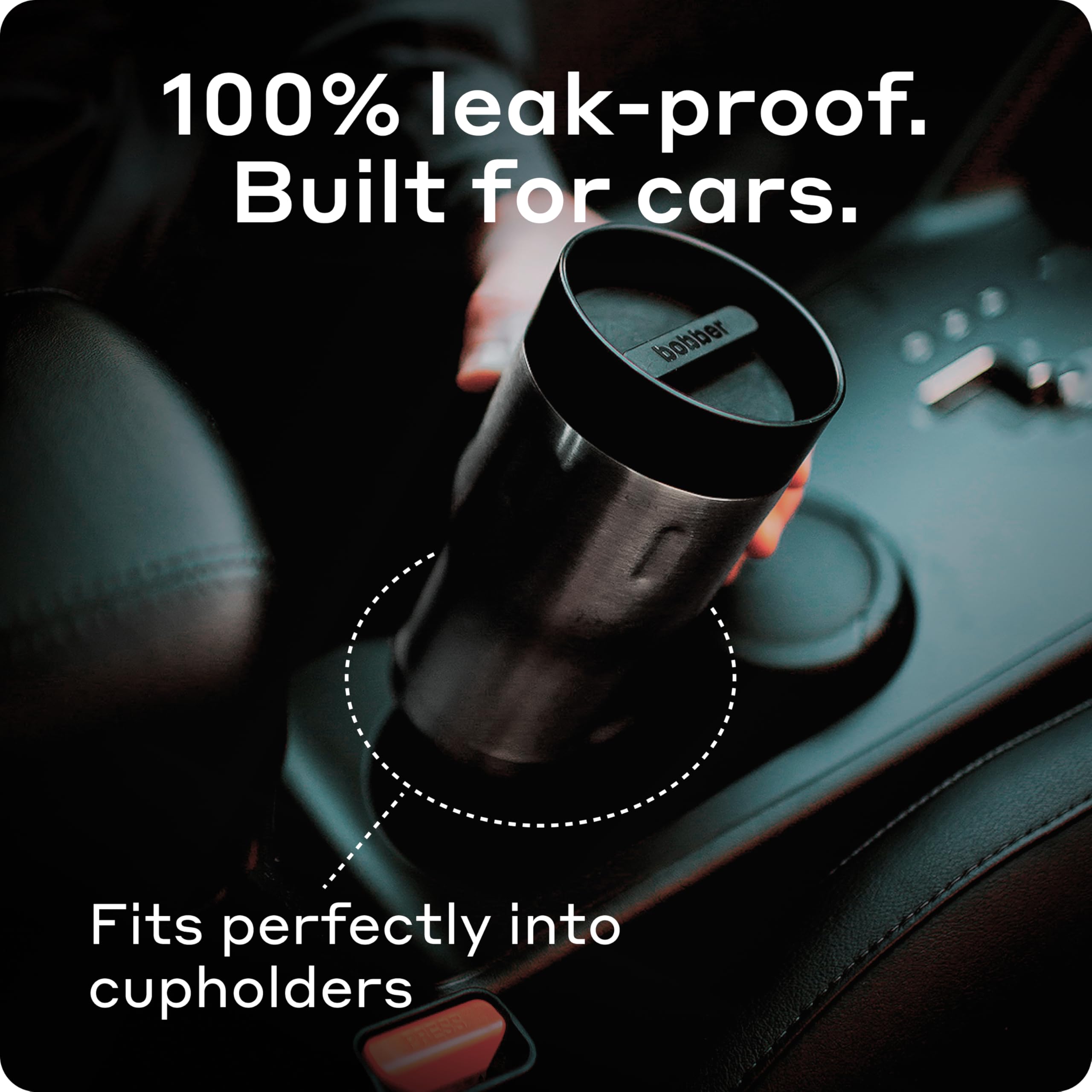 BOBBER - 12 OZ Vacuum Insulated Stainless Steel Portable Travel Coffee Mug With 100% Leakproof Locked Lid (Matte)