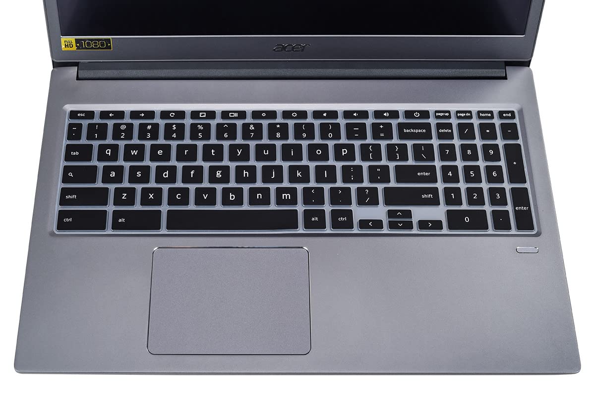 Keyboard Cover for Acer Chromebook 315 CB315 15.6 & Chromebook 715 CB715 15.6 inch with Numeric Keypad, Acer Chromebook 17.3" 317 CB317 Skin Protector, Black