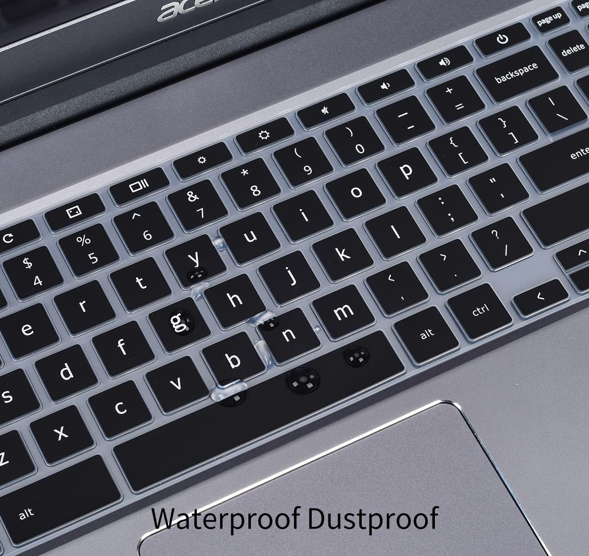 Keyboard Cover for Acer Chromebook 315 CB315 15.6 & Chromebook 715 CB715 15.6 inch with Numeric Keypad, Acer Chromebook 17.3" 317 CB317 Skin Protector, Black