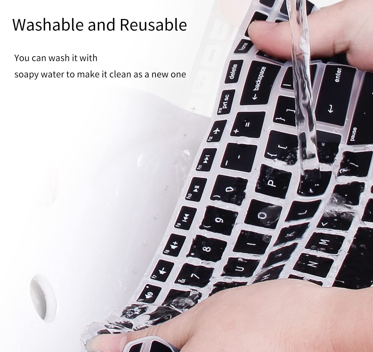 Keyboard Cover for Acer Chromebook 315 CB315 15.6 & Chromebook 715 CB715 15.6 inch with Numeric Keypad, Acer Chromebook 17.3" 317 CB317 Skin Protector, Black