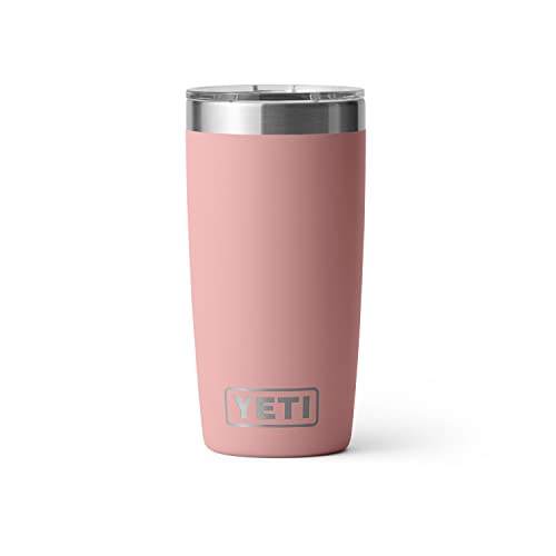 YETI Rambler 10 oz Tumbler, Stainless Steel, Vacuum Insulated with MagSlider Lid, Sandstone Pink