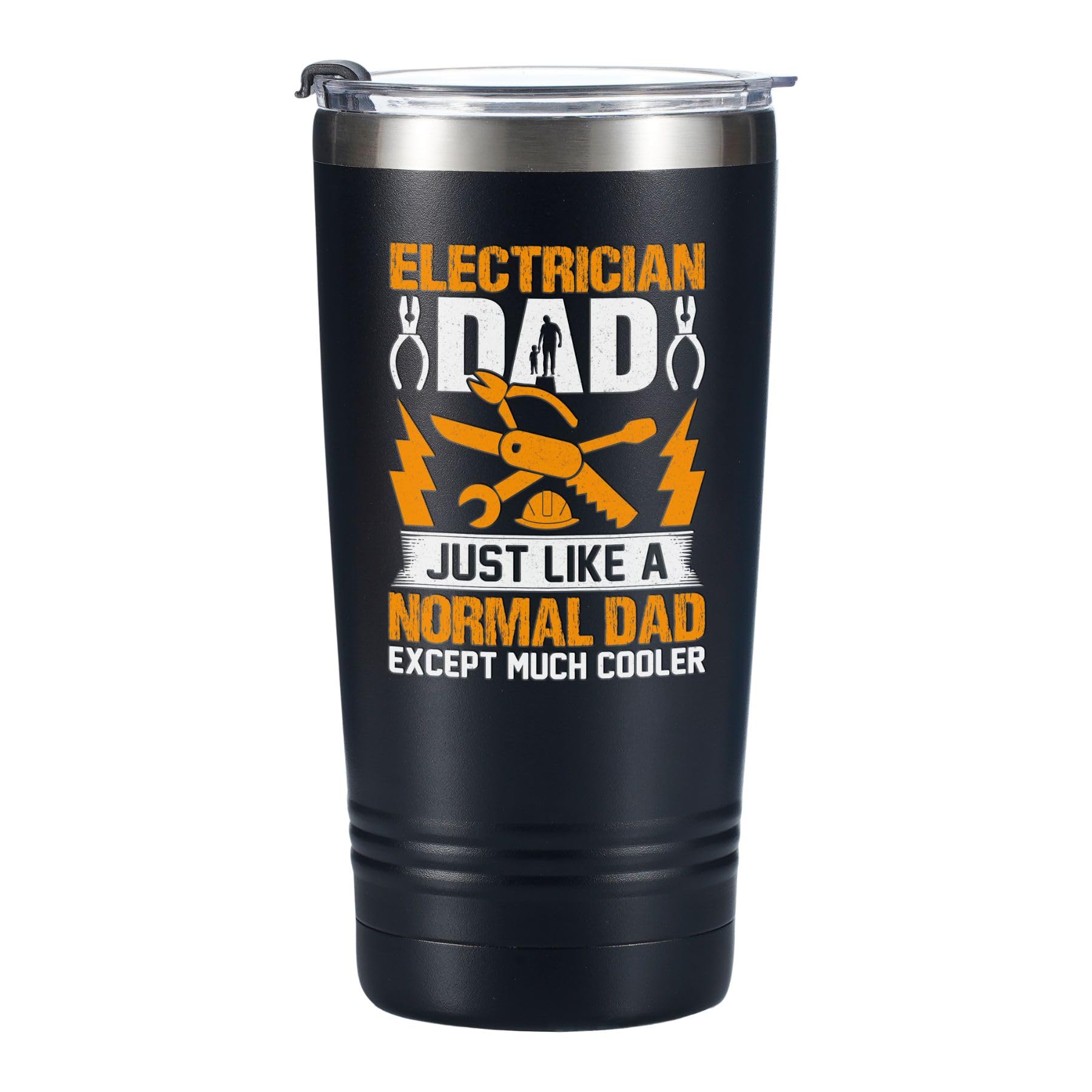 Onebttl Electrician Gifts Tumbler Travel Coffee Mug, for Dad, Husband, Father's Day, Birthday, Stainless Steel Insulated 20oz/590ml - Electrician Dad