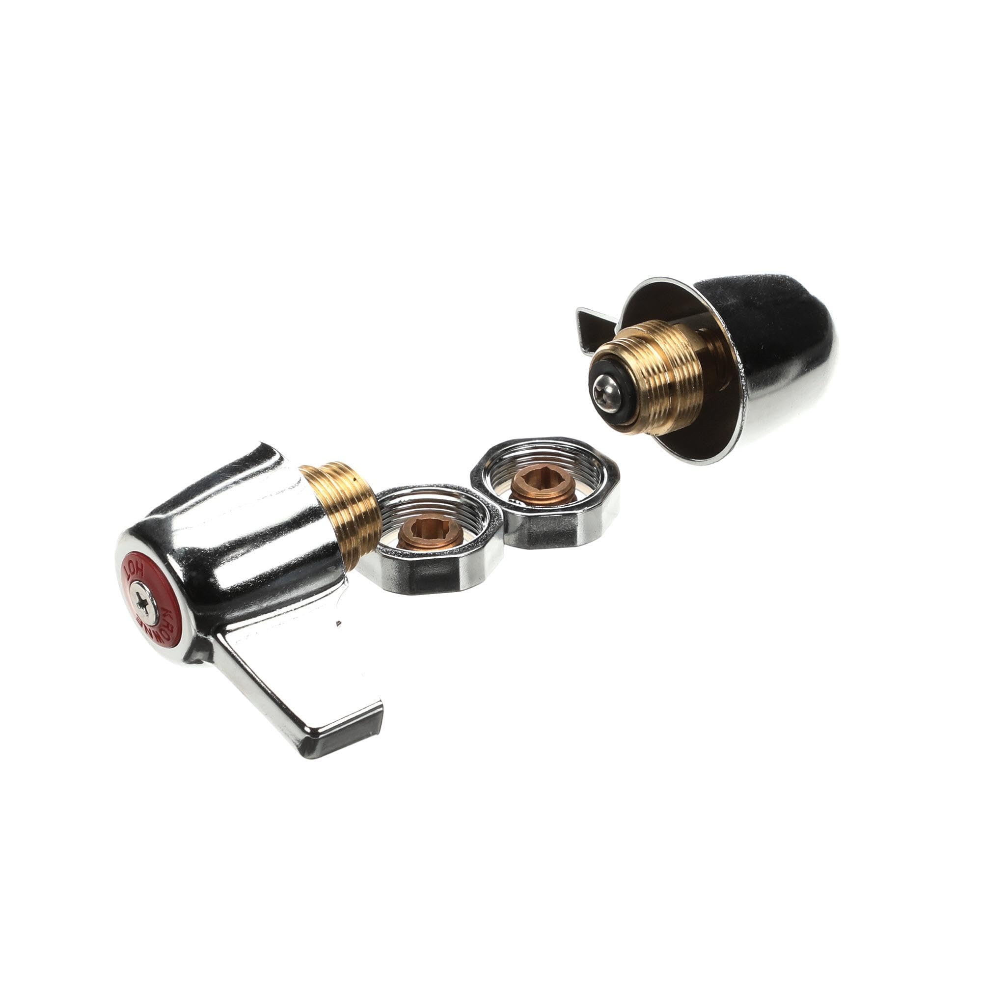 Krowne Silver Series 21-325L Compression Replacement Accessory Kit with Knob-Style Handles | Compatible with 10-4, 11-4, 13-8 Deck Mount Faucets and 100-L Models | (2) Valves, (2) Seats, (2) O-Rings