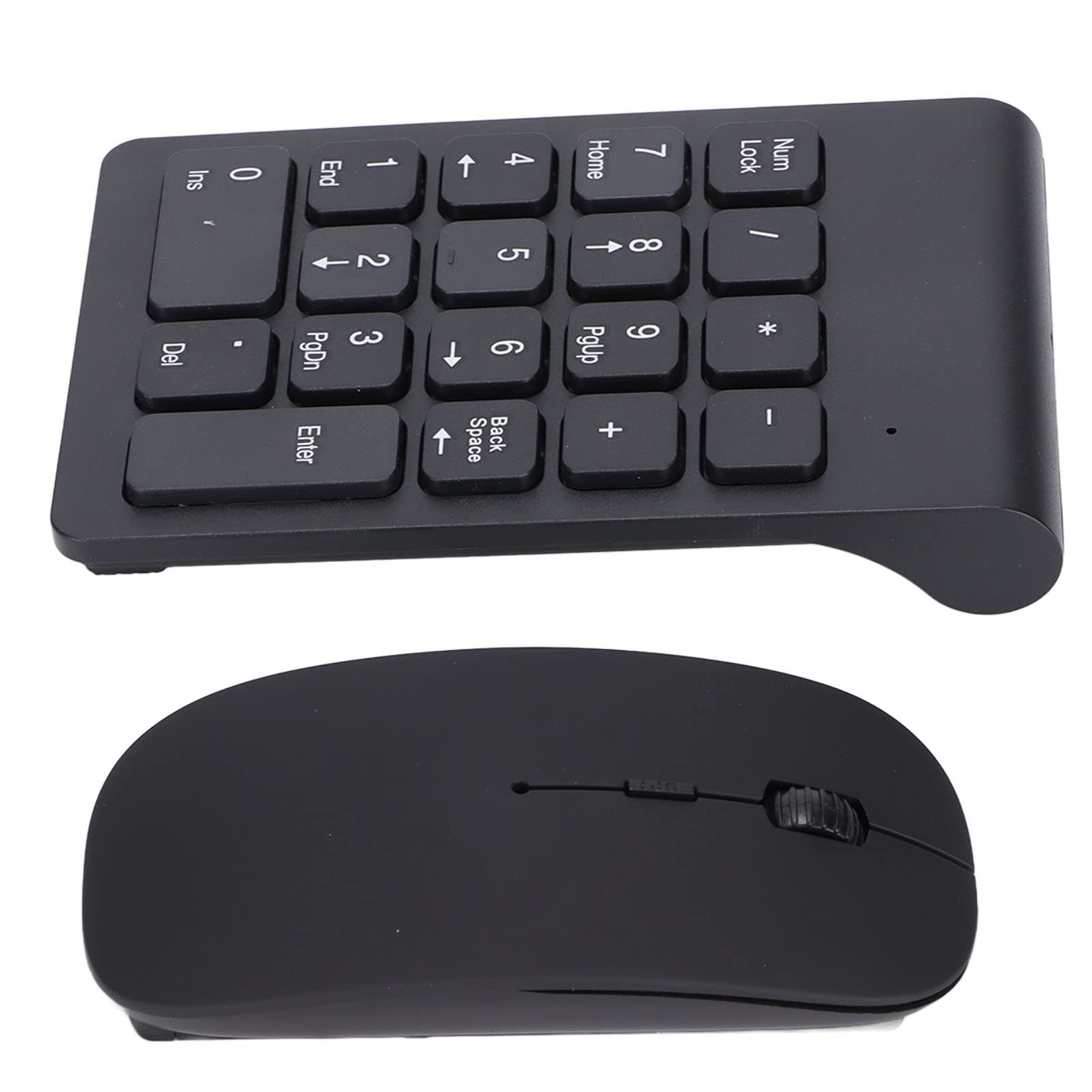 Numeric Keypad, Mini 2.4G 18 Keys 1200 DPI Number Keyboard, Portable Silent Financial Accounting Numeric Keypad Extensions Mouse Combo, for Laptop, PC, Desktop, Notebook