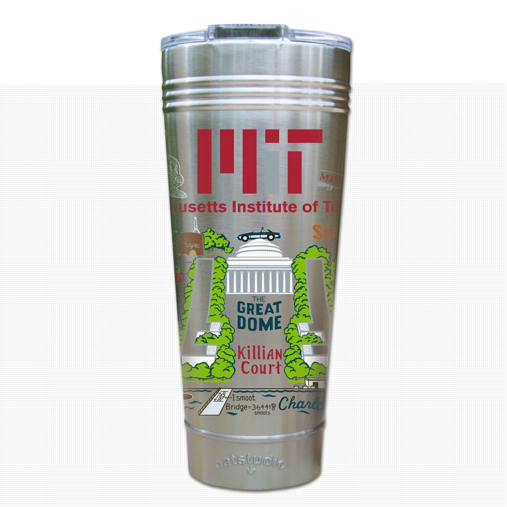 Catstudio Massachusetts Institute of Technology (MIT) of Collegiate Thermal Tumbler | Triple Wall Insulation With Non Slip Bottom | Great College Travel Cup for Water, Coffee, Tea, or Smoothies