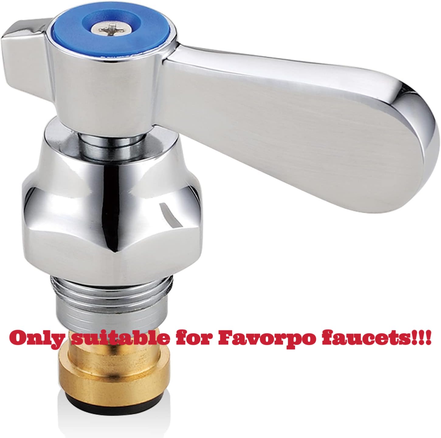 Favorpo Brass Spindle Assembly Valve Replacement Cold Side Handle Stem Assembly Replacement Fits for Commercial Sink Faucet