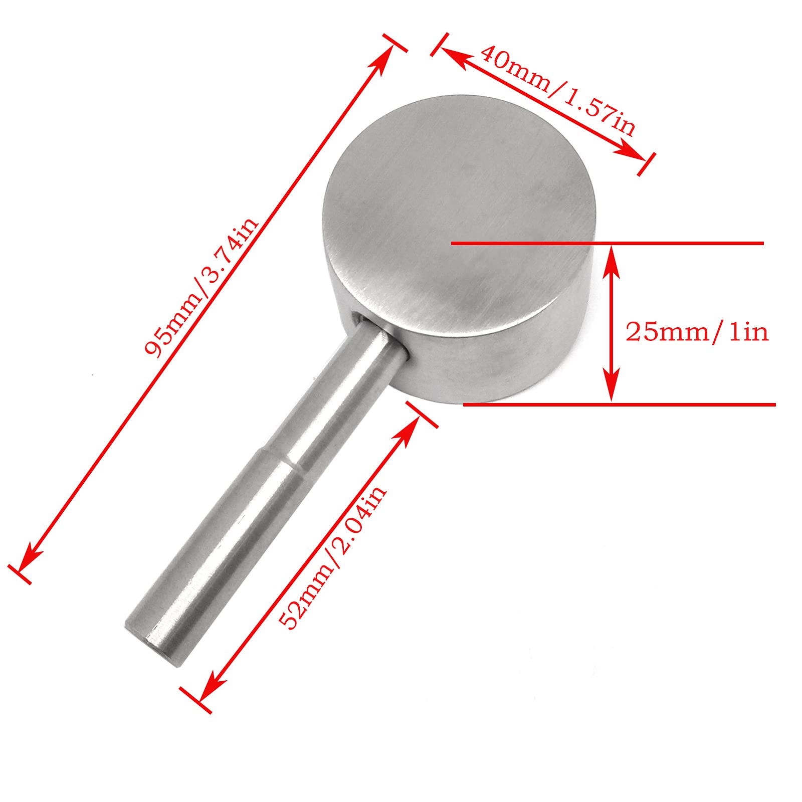 ERDANER 2Pcs Stainless Steel Single Lever Handle Kit,Faucet Handle for Single Handle Faucet