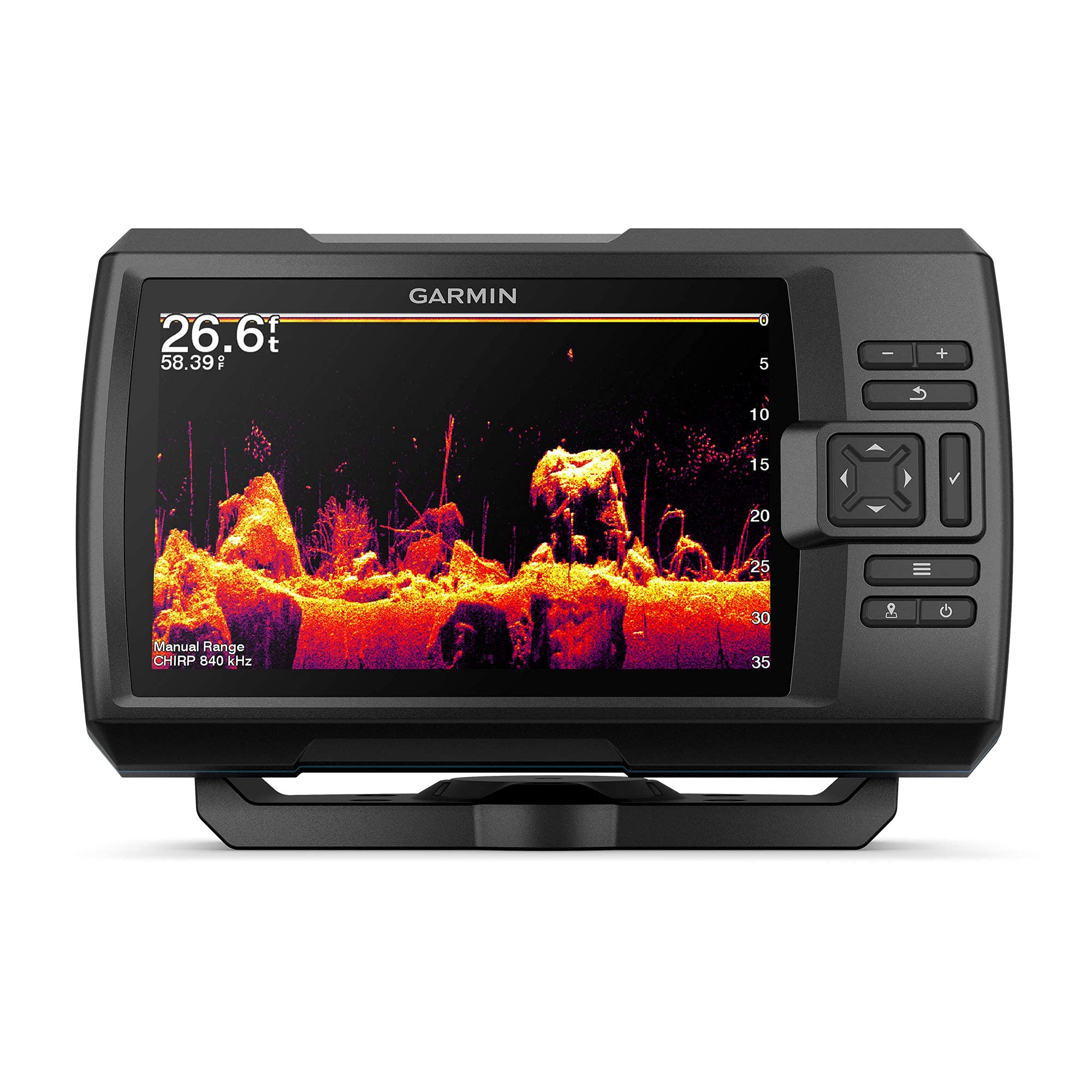 Garmin Striker Vivid 7cv, Easy-to-Use 7-inch Color Fishfinder and Sonar Transducer, Vivid Scanning Sonar Color Palettes (010-02552-00) (Renewed)