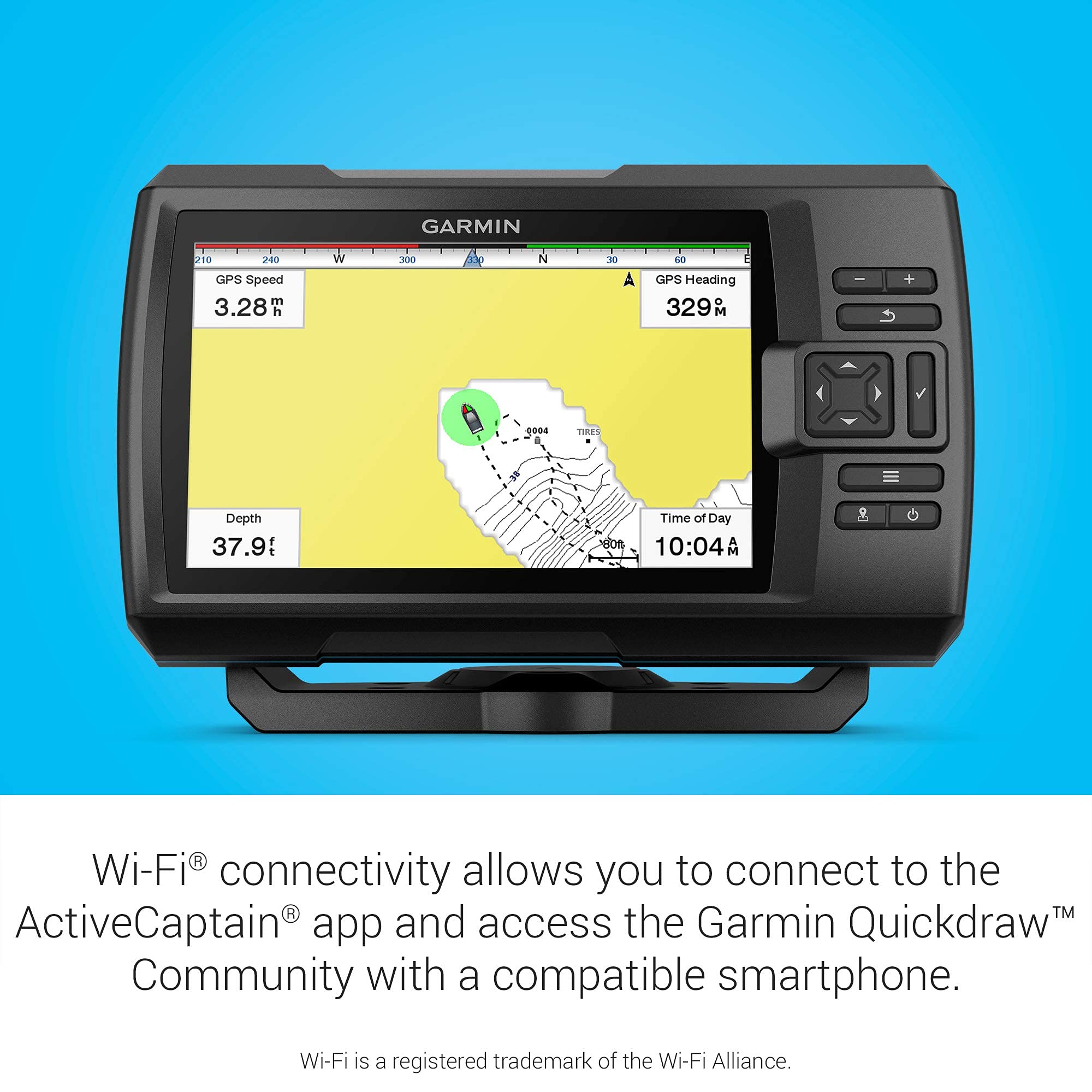 Garmin Striker Vivid 7cv, Easy-to-Use 7-inch Color Fishfinder and Sonar Transducer, Vivid Scanning Sonar Color Palettes (010-02552-00) (Renewed)