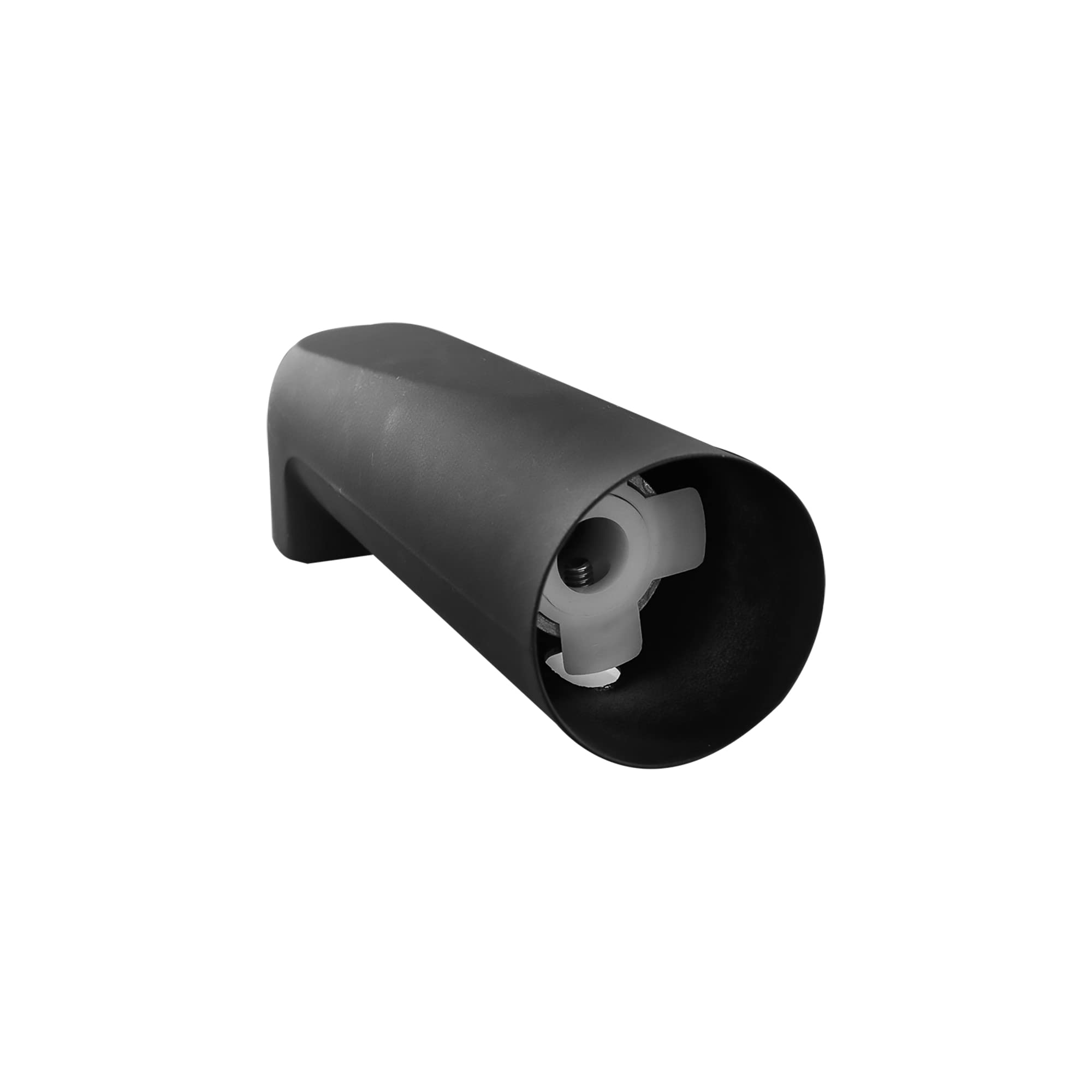 SENTO Slip On Black Universal Bathroom Tub Spout Without Diverter, Durable Heavy Duty Metal Bathtub Faucet Without Shower Diverter - 7 Inches 1/2" Copper Pipe, Matte Black