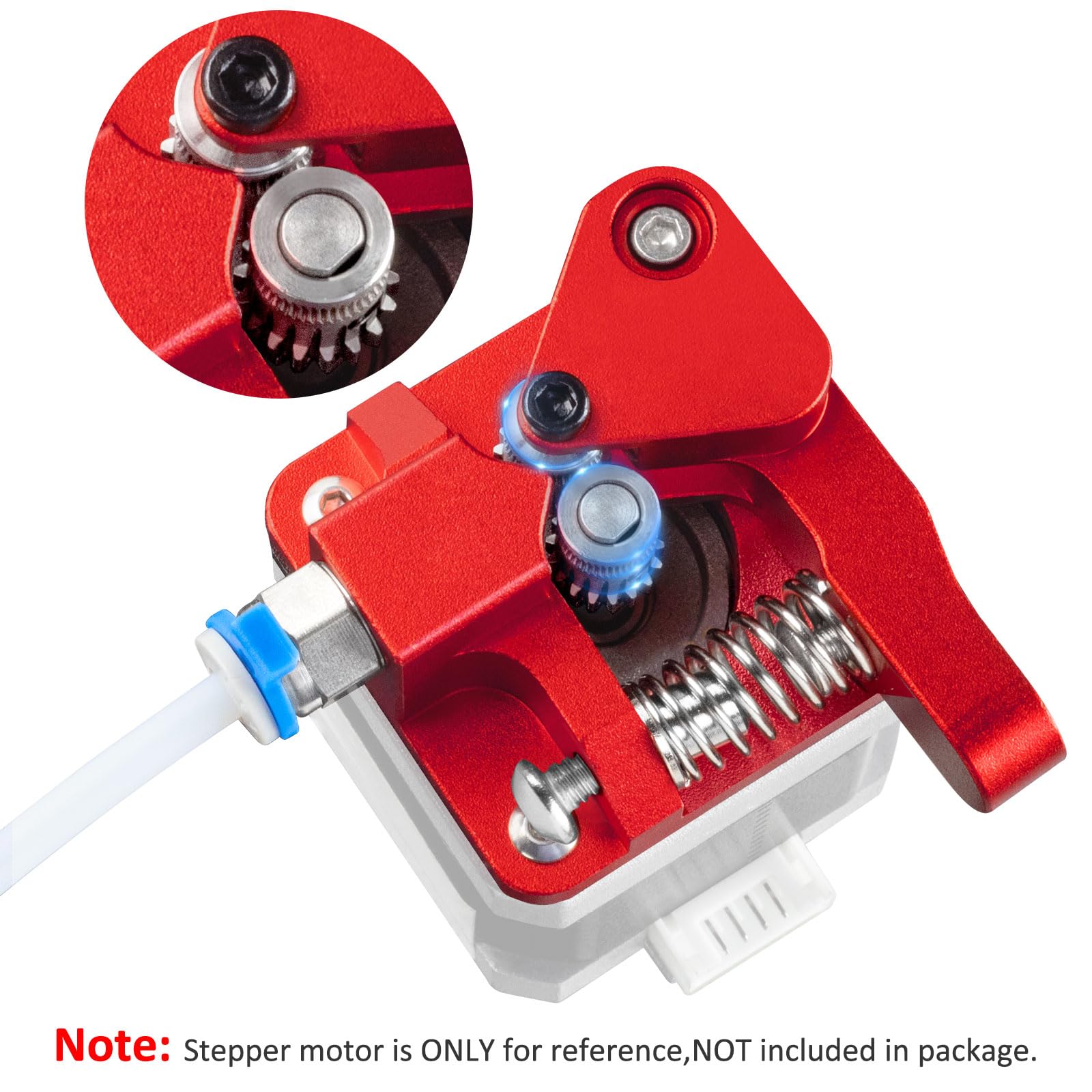 Redrex Dual Gear Ender 3 Extruder with Two Washers Metal Drive Feeder Upgrade Kit Compatible with Creality Ender 3 V2 Pro,Ender 3 Neo Series,CR10 3D Printer TPU Filament Supported(Motor Shaft>20mm)