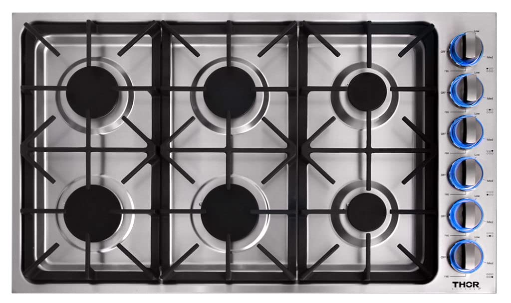 THOR Kitchen Professional 36-inch Cooktop/Rangetop in Stainless Steel - Model TGC3601