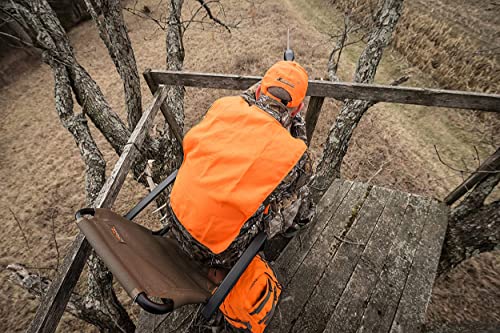 ALPS OutdoorZ Stealth Hunter Hunting Chair,Adjustable Height Deluxe, Brown - New