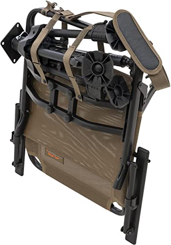 ALPS OutdoorZ Stealth Hunter Hunting Chair,Adjustable Height Deluxe, Brown - New