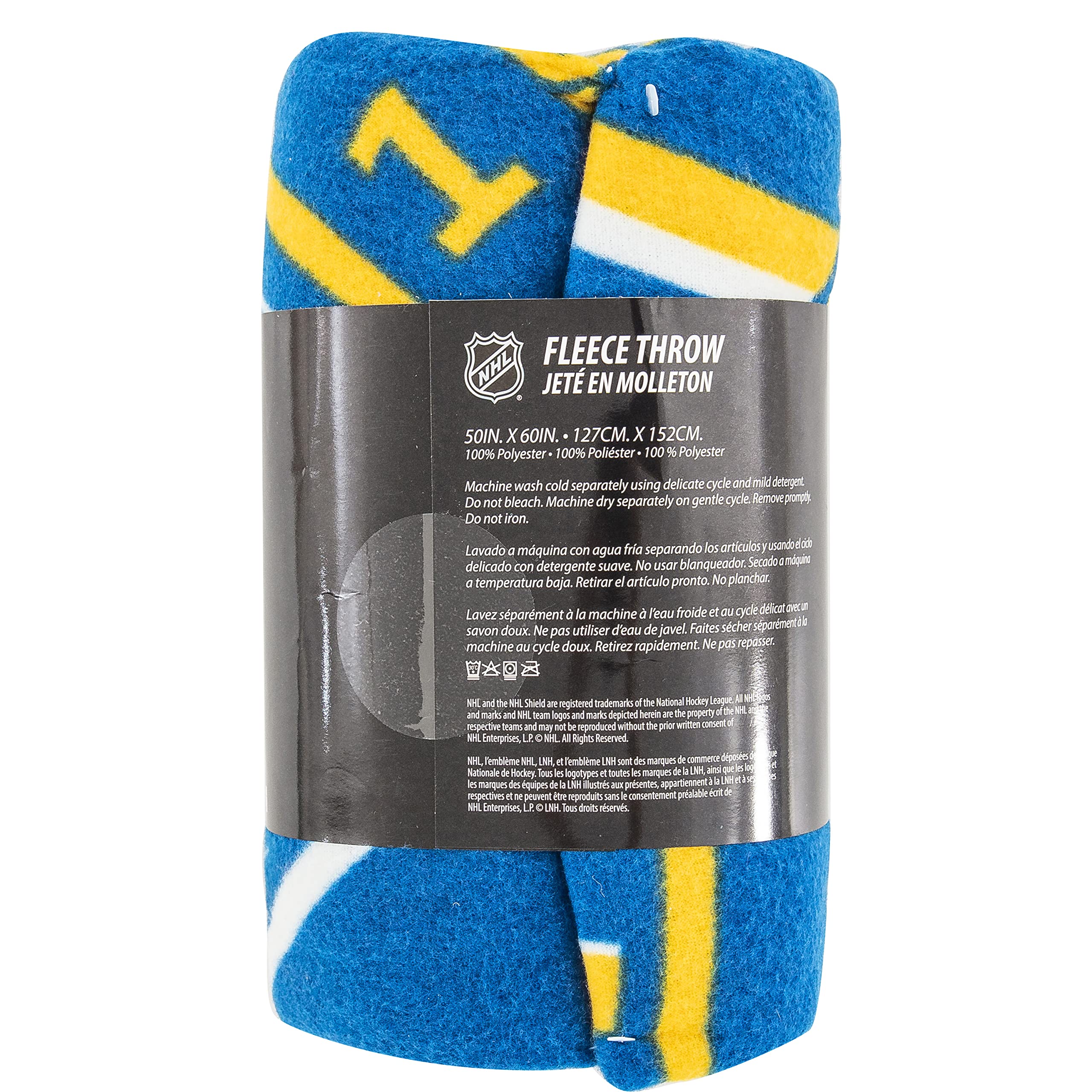 Northwest NHL Buffalo Sabres Unisex-Adult Fleece Throw Blanket, 50" x 60", Campaign