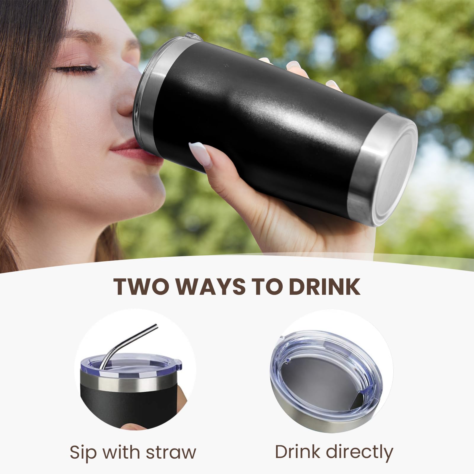 MEWAY 20oz Tumbler 4 Pack Double Wall Vacuum Insulated Travel Mug Bulk, Mix Color Stainless Steel Tumblers with Lid and Straw, Durable Powder Coated Coffee Cups for Cold & Hot Drinks(Mix Color, 4