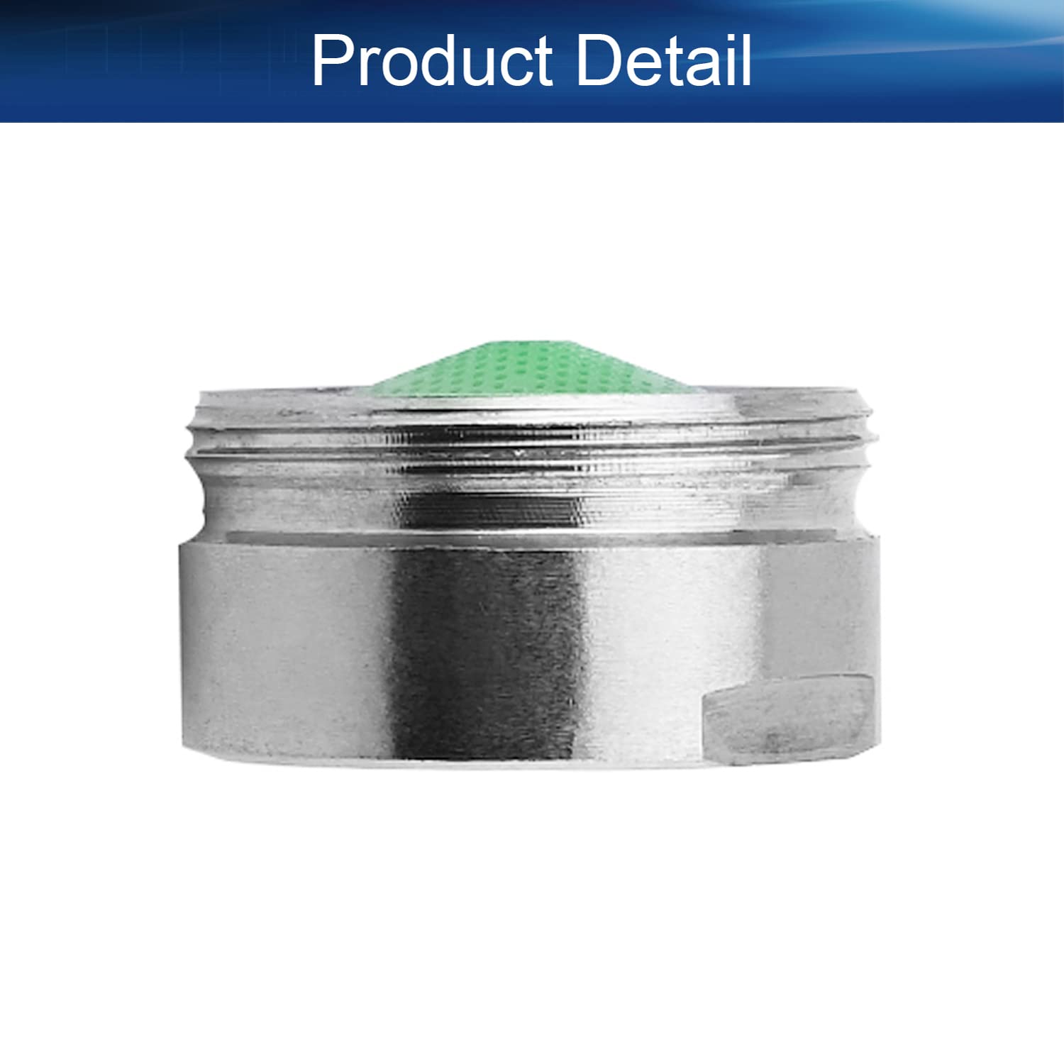 Yinpecly Sink Faucet Aerator, Kitchen Stainless Steel Sink Aerator Replacement Parts, Faucet Adapter with 24mm Male Thread for Kitchen Bathroom, Drawing, 2Pcs