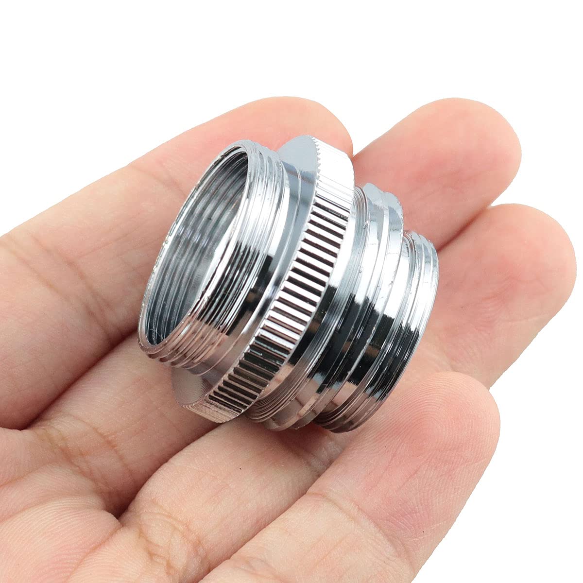 Ruiwaer Faucet Adapter (Convert External Thread (15/16"-27) or Internal Thread (55/64"-27) The Aerator to 3/4" Hose External Thread or 55/64"-27)