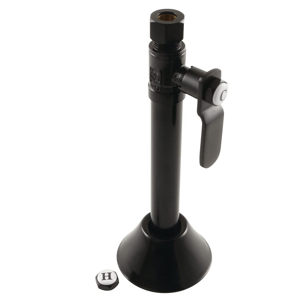 Kingston Brass CA8325MB Whitaker Straight Stop Valve, Matte Black
