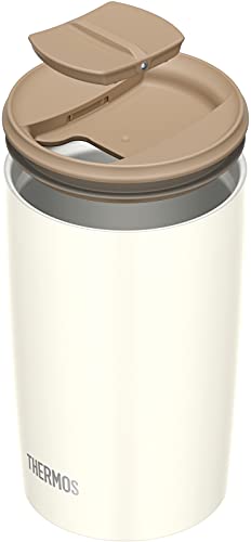 Thermos JDP-400 WH Vacuum Insulated Tumbler with Lid, 13.5 fl oz (400 ml), White