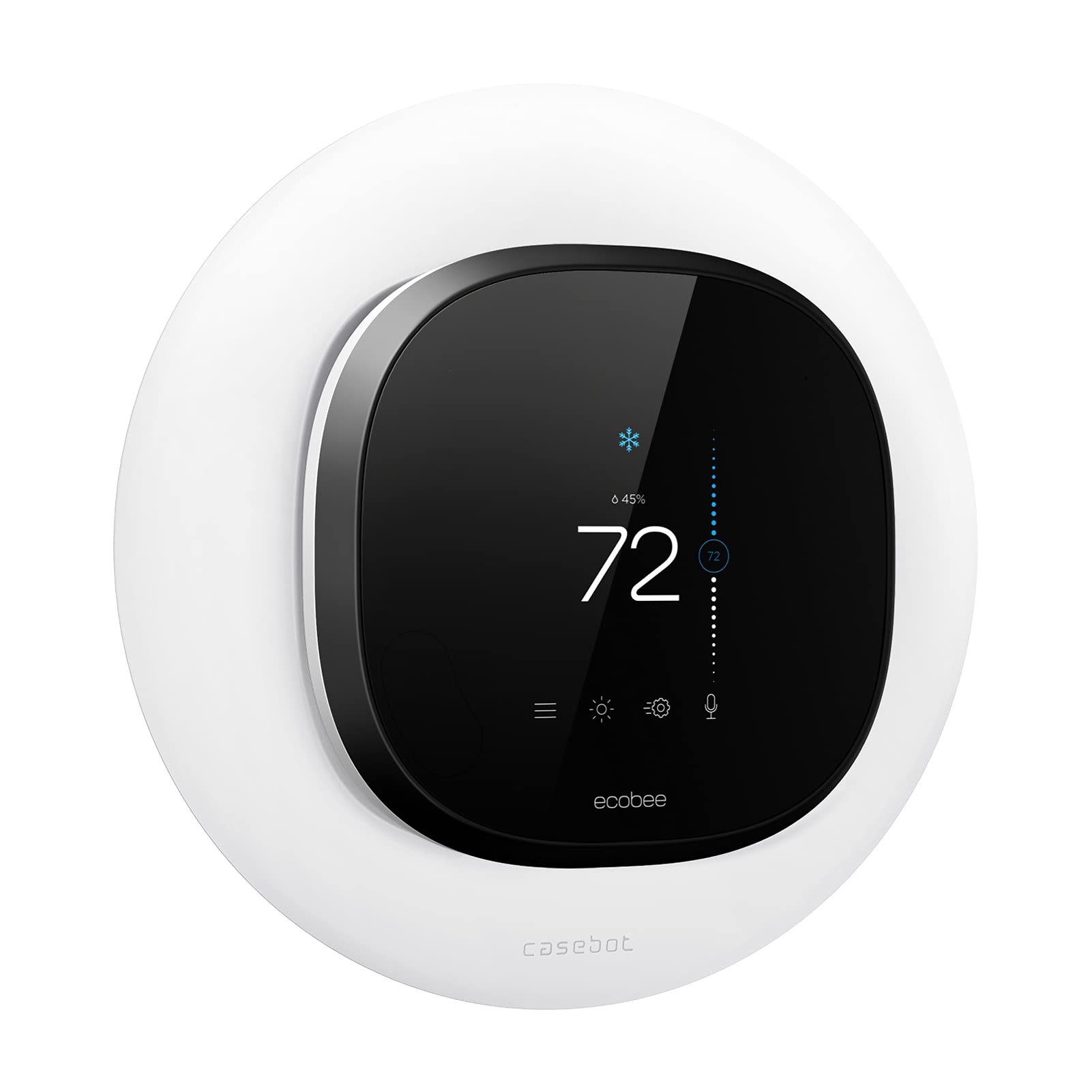 CaseBot Wall Plate for Ecobee 4 Smart Thermostat & Ecobee SmartThermostat, Practical and Stylish Bracket Cover Mount Holder (White)