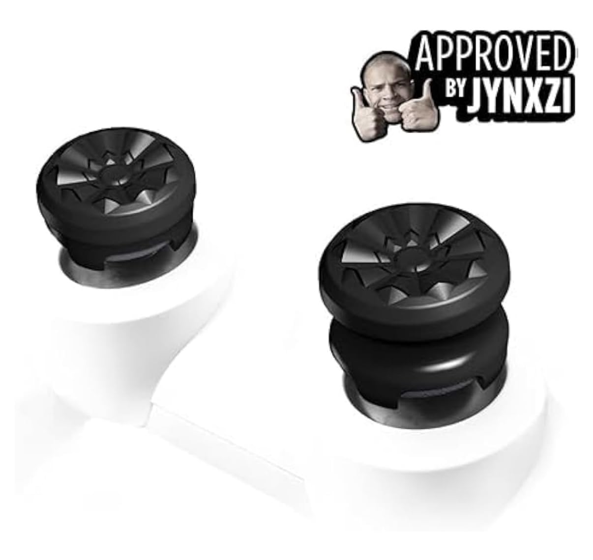 KontrolFreek FPS Freek Galaxy Black for PlayStation 4 (PS4) and PlayStation 5 (PS5) | Performance Thumbsticks | 1 High-Rise, 1 Mid-Rise | Black