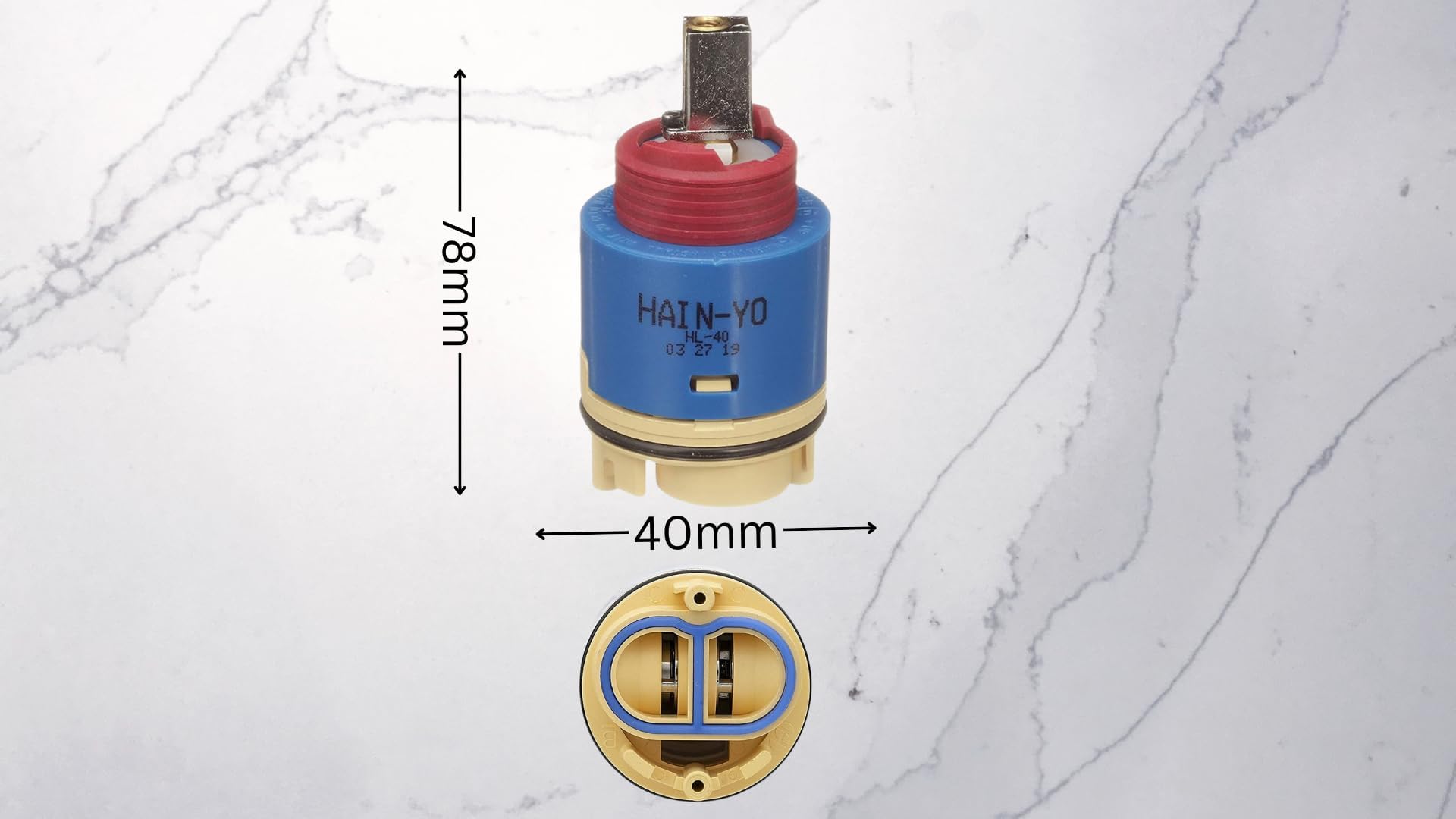 T and T TandT 40mm Ceramic Pressure Balance Cartridge JH02BJ HL-40 Blue, Red